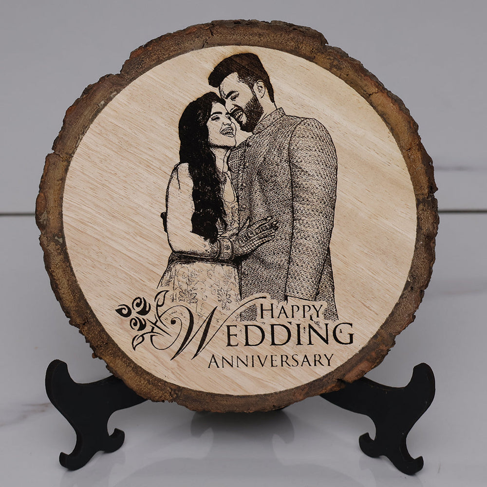 Wooden Laser Engraved Photo frame | Valentine's day – Mishti Gifts