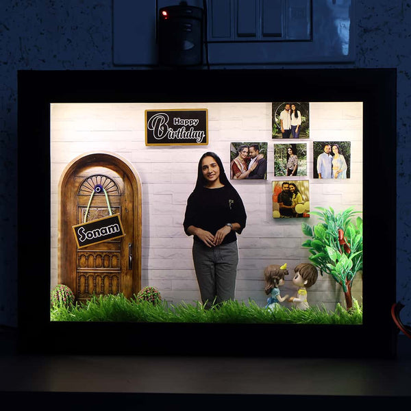 Personalised 3D Miniature Frame for Happy Birthday – Mishti Gifts